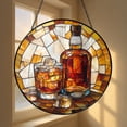Bar Style Bottle Scene Stained Glass Window Art - Walmart.com