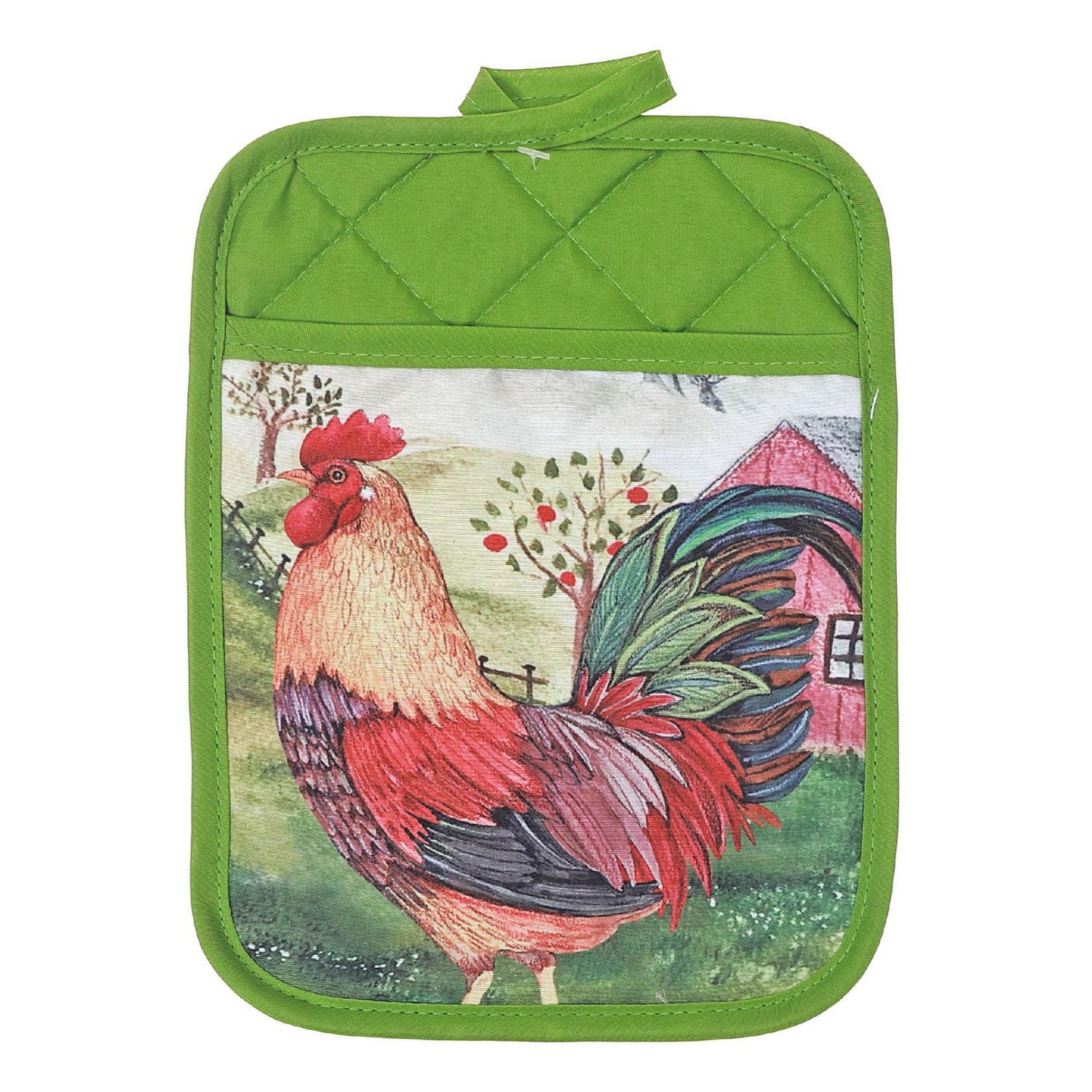 Click here for Ih Casadécor Pot Holder With Pocket Roosters - Set... prices
