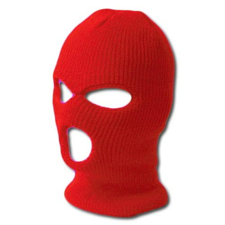 TopHeadwear's 3 Hole Face Ski Mask, Red - Walmart.com