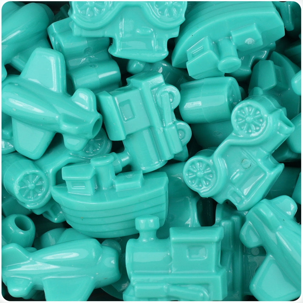 BeadTin Light Turquoise Opaque Mini Mobile Pony Beads (2oz) - Walmart.com