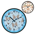 Corgi Love Pattern Wall Clock 12 Inch Voice Activated Night Light ...