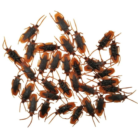 100 Pieces Fake Roaches Animal Toys Pp Decorations Artificial Fake ...