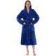 PAVILIA Premium Womens Plush Soft Robe Fluffy, Warm, Fleece Sherpa Shaggy Bathrobe (S/M, Blue ...
