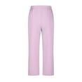 Blvb Womens Summer Casual Capri Pants Loose High Waist Wide Leg Pants