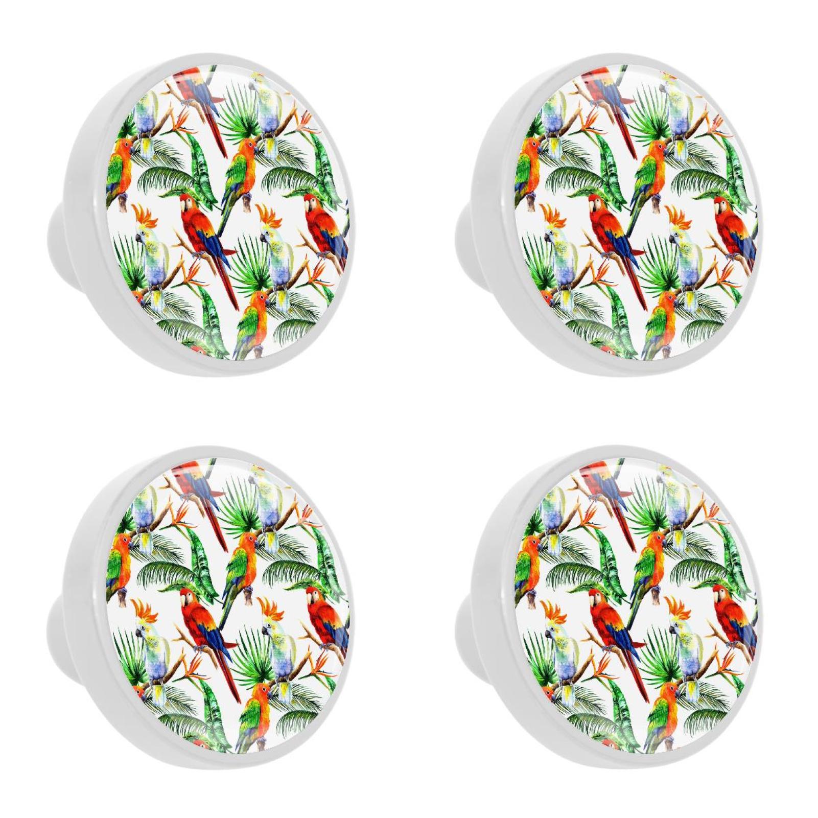 4 Pcs Parrot Knobs for Kitchen Cabinet Cupboard Dresser Bookcase Drawer ...