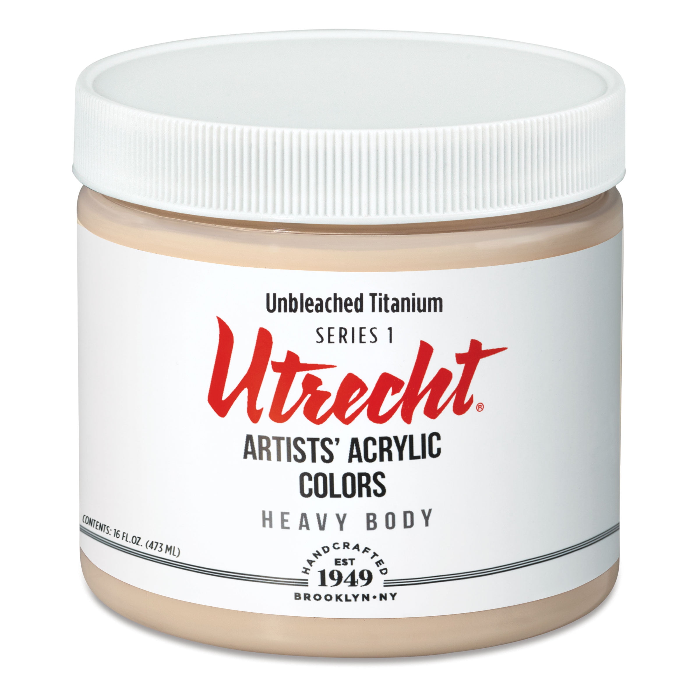 Utrecht Artists' Acrylic Paint - Unbleached Titanium, Pint - Walmart.com