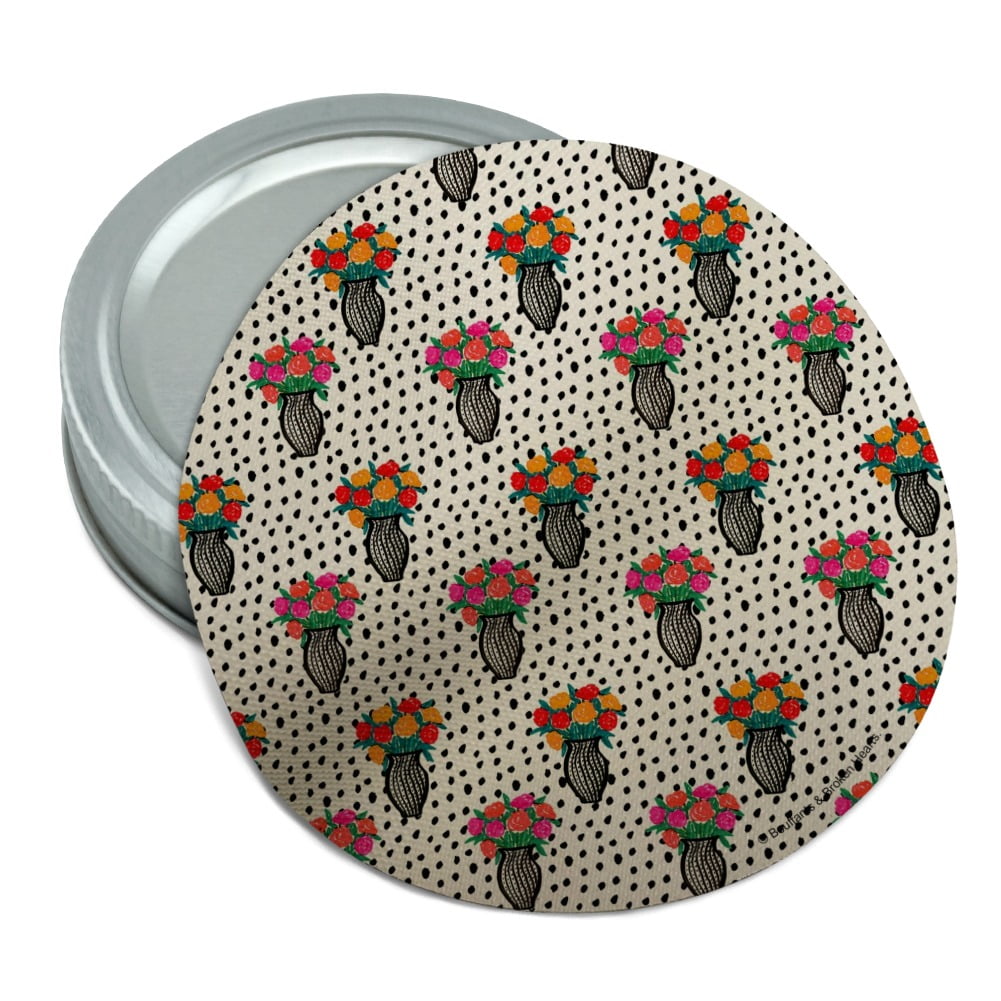 Flower Vases Pattern Round Rubber Non-Slip Jar Gripper Lid Opener ...