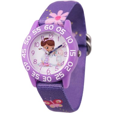 Doc Mcstuffins, Lambie Girls' Pink Plastic Time Teacher Watch ...