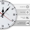 1pc 2D Flat, Silent Round Wall Clock Cat Face Clock Design Pattern ...