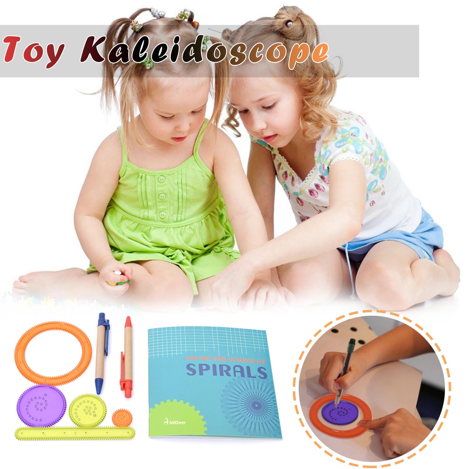 Spiral Art Set With Plastic Stencils