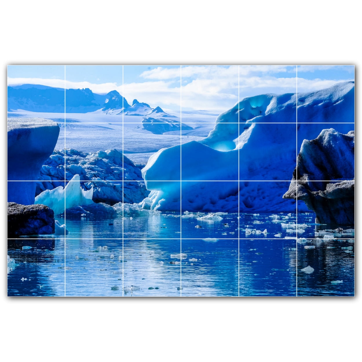 Picture-Tiles.com: Glacier Ceramic Tile Wall Mural WAL500728-64L. 48"W ...