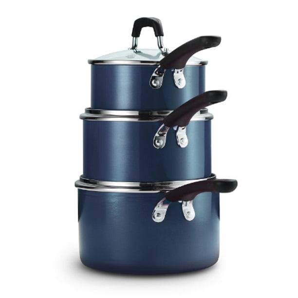 Tramontina Culinary Collection 6 Piece Stackable Sauce Pans (Blue ...