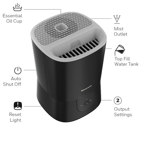 Honeywell Warm Mist Humidifier w/essential oil cup, Filter Free, HWM440 ...