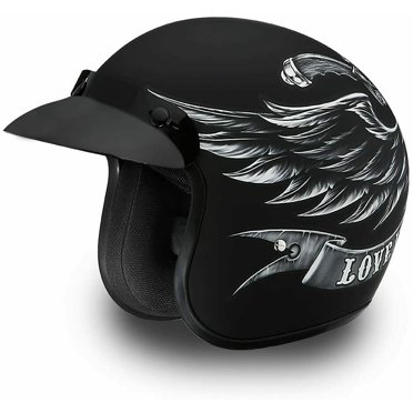 Daytona Helmets Slim Line Skull Cap D.O.T. Approved Half Shell ...