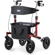 Zler Extra Wide Upright Walker - Stand Up Rollator Walker Supports Up ...