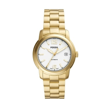 Fossil Women's Virginia Three-Hand Day-Date, Rose Gold-Tone Stainless ...