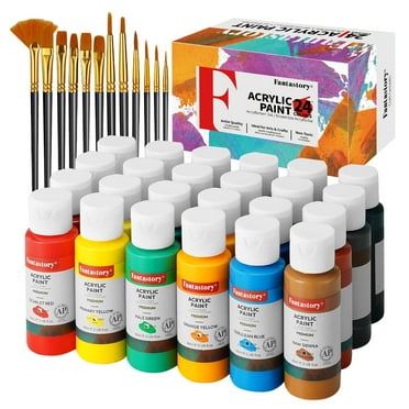 Gallery Glass Stained Glass Acrylic Paint Kit, 8 Piece Glass Paint Set ...
