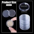 100Pcs 32mm Coin Holder Case with Plastic Storage Organizer Box Clear ...