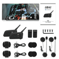 V6 Pro Motorcycle Bluetooth Helmet Intercom 1200m Communication Between ...