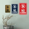 Signs ByLITA Portrait Round No Climbing Sign (Black) - Small - Walmart.com