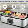 Yogurt Maker with 8 Glass Jars, Temp Adjustable Control Yogurt Machine ...