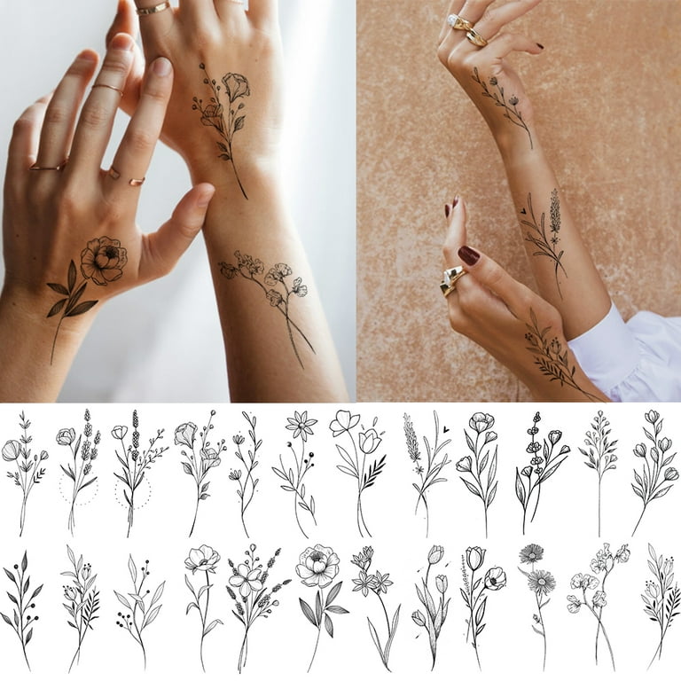 Small flower hand tattoos - Bronctattooaus.com