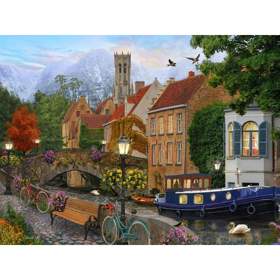 Vermont Christmas Company 500-Piece Autumn Greeting Cardboard Jigsaw ...