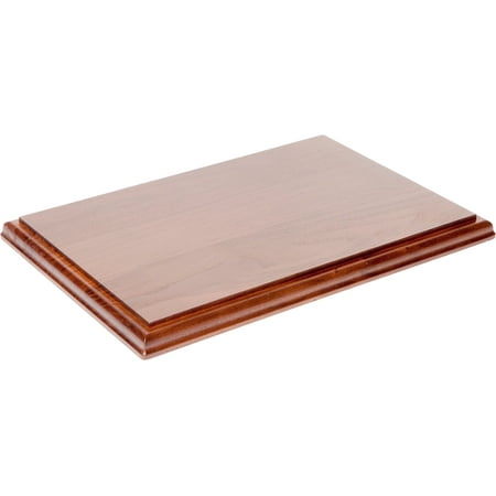 Plymor Solid Walnut Rectangular Wood Display Base with Ogee Edge, 12" W ...