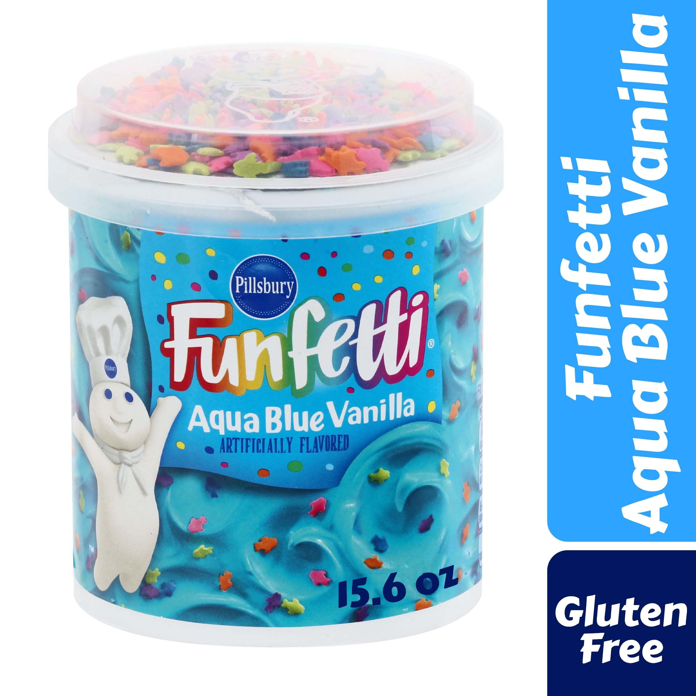 Pillsbury Funfetti Aqua Blue Vanilla Frosting, 15.6 Oz Tub - Walmart.com