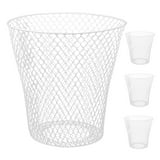 LIFKOME 4pcs Iron Weave Storage Basket Waste Management Basket Multi ...