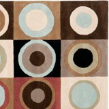SAFAVIEH Soho Arla Geometric Circles Wool Area Rug, Multi, 7'6" x 9'6 ...