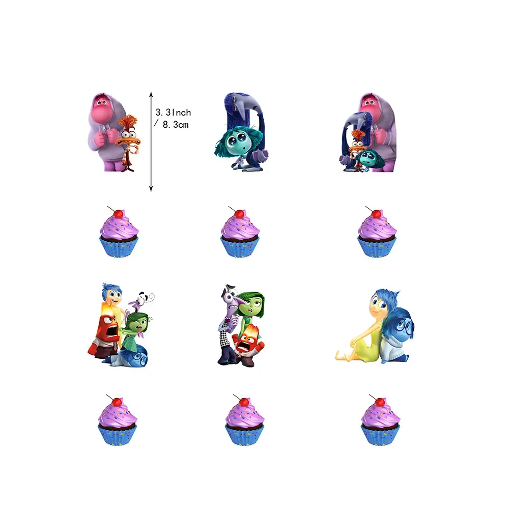 Serie de fiestas Inside Out 2, pancarta desechable para tarta ...