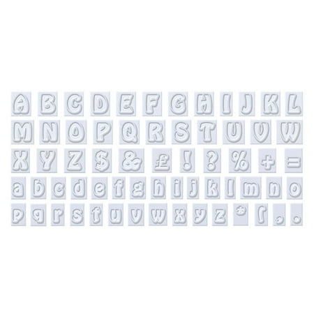 64pcs/set Plastic Cookies Fondant Cutter Alphabet Letters Shape Cake ...