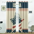 Popcreation Patriot Background Window Curtain Blackout Curtains Darkening Thermal Blind Curtain