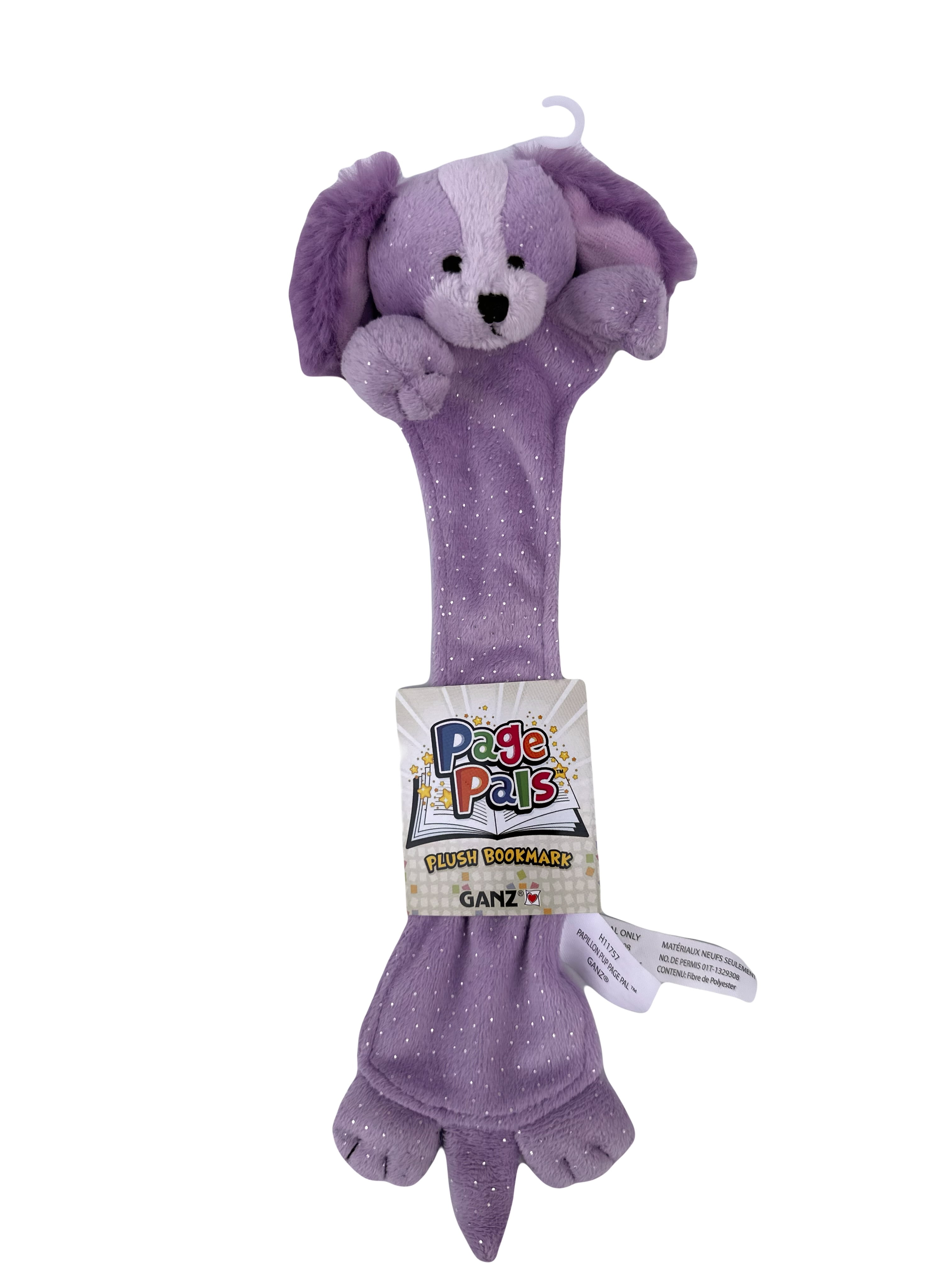 Purple Papillon Pup Page Pal Kids Plush Bookmark - By Ganz - Walmart.com