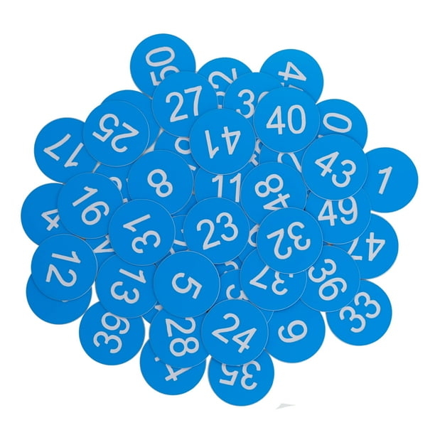 Plastic Number Tags Engraved Numbered Tags Without Hole (1-100 ...