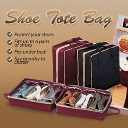 6 Pairs Vogue Shoes Storage Organizer Holder Container Under Bed Closet ...