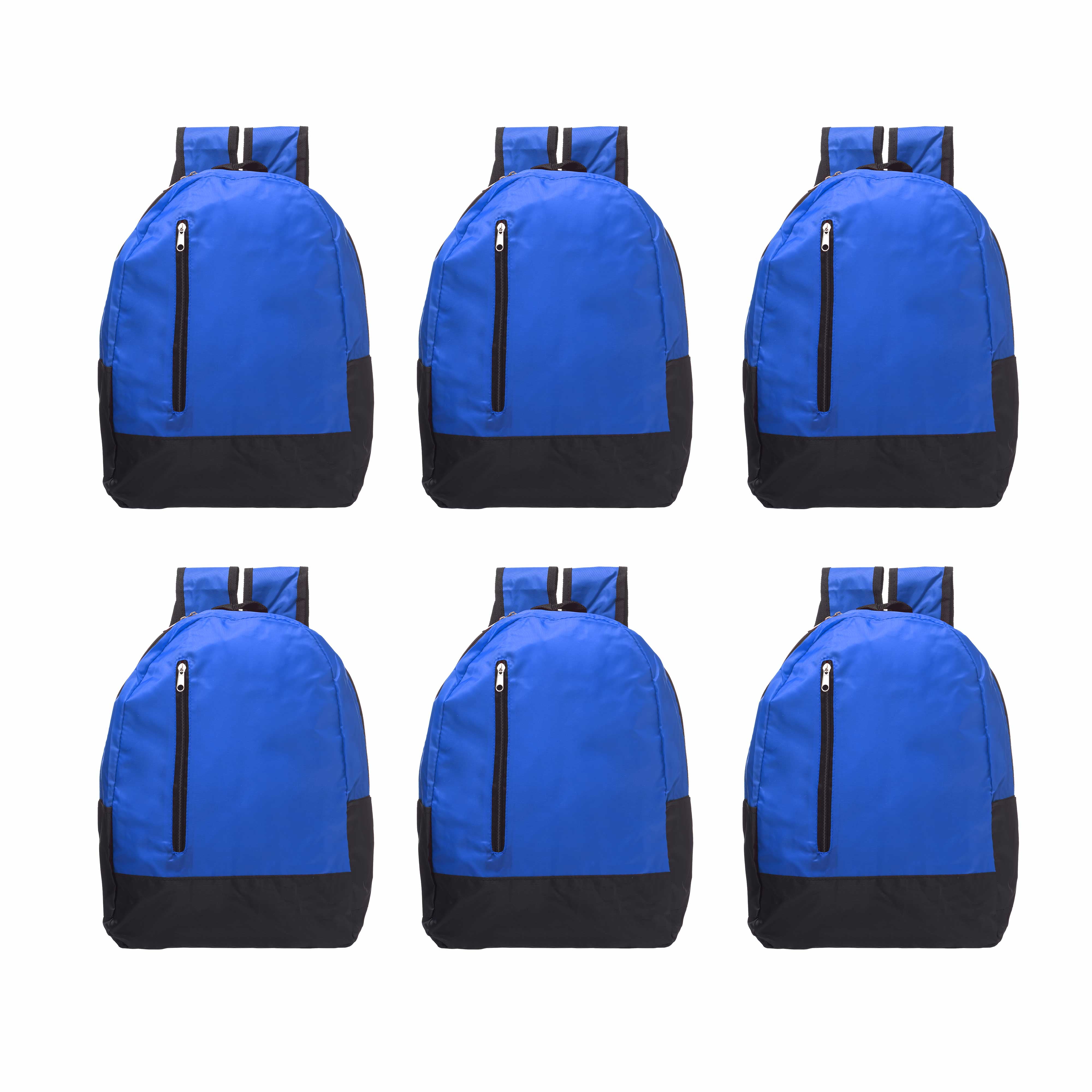 6 Quick Zip Backpacks Set - Polyester, Unique features, Front Pocket ...
