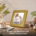 4x4 Picture Frames Set of 6 Gold Wood Grain Photo Frame for Gallery ...