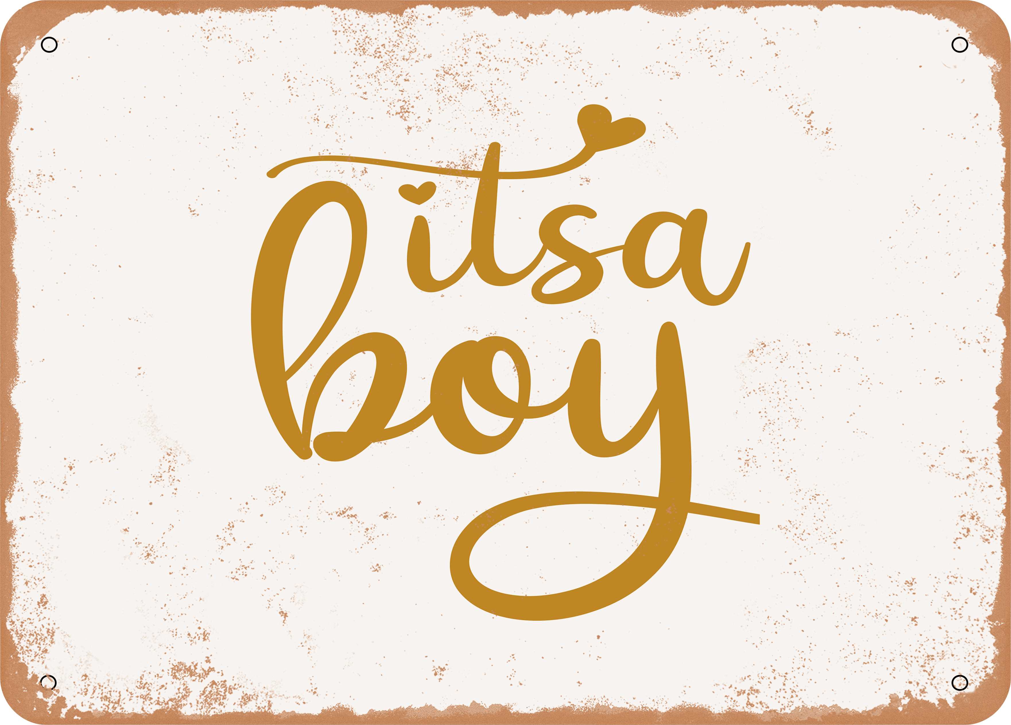 10 x 14 METAL SIGN - Its a Boy - Vintage Rusty Look - Walmart.com