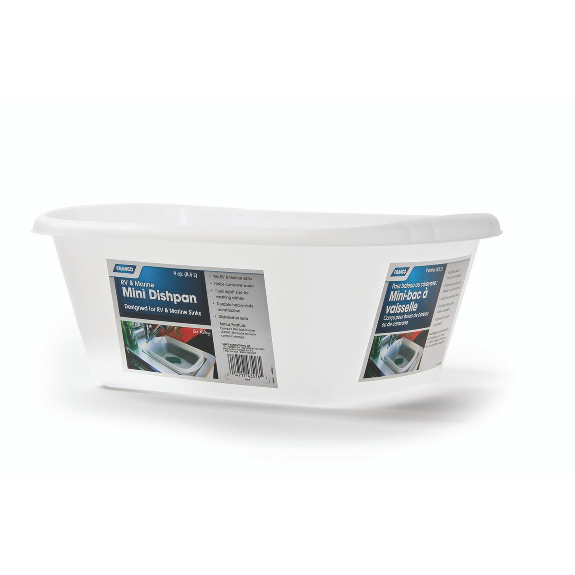Click here for Camco 43516 Mini Dishpan 9 Qt.  Clear One Size prices