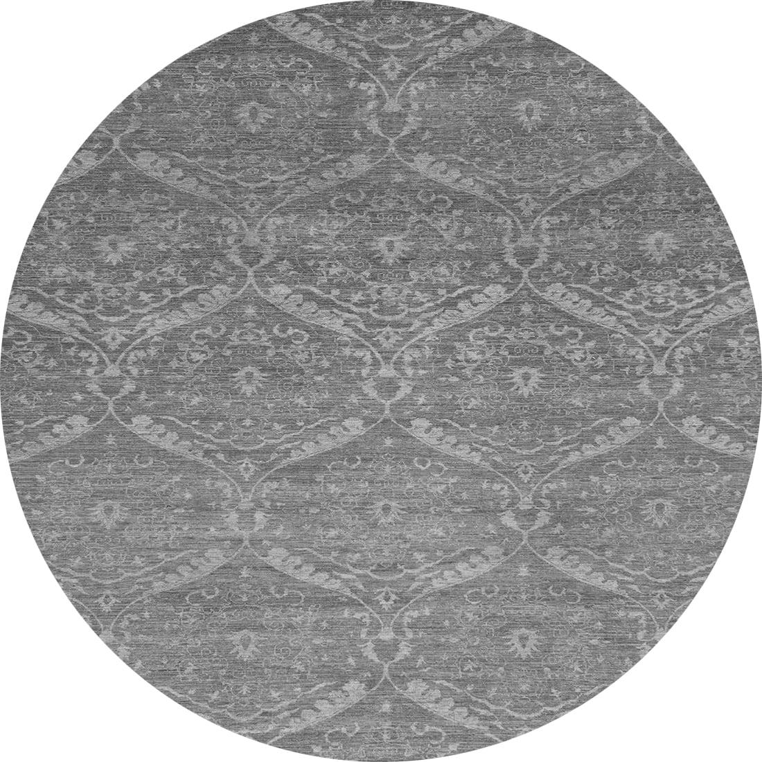 Ahgly Company Indoor Round Abstract Gray Modern Area Rugs, 6' Round ...