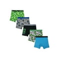Minecraft Boys 5 Pack Boxer Briefs, 100% Cotton Underwear, Creeper ...
