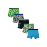 Minecraft Boys 5 Pack Boxer Briefs, 100% Cotton Underwear, Creeper ...