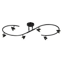 Pro Track Mini S-Wave 6-Head LED Ceiling Track Light Fixture Kit Spot ...
