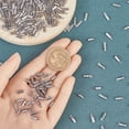 300Pcs 304 Stainless Steel Folding Crimp Ends Fold Over Crimp Cord Ends ...