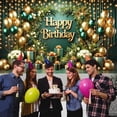 7x5ft Green Gold Birthday Backdrop for Men Women Boys Girls Happy ...