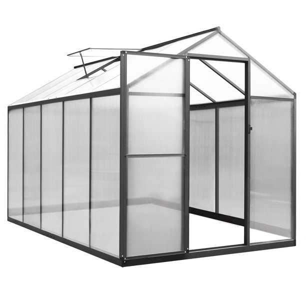VEIKOUS 10' x 6' Walk-in Greenhouse for Patio w/ Aluminum Frame ...