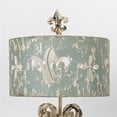 Chic Vintage Table Lamp with Distressed Design and Decorative Blue ...