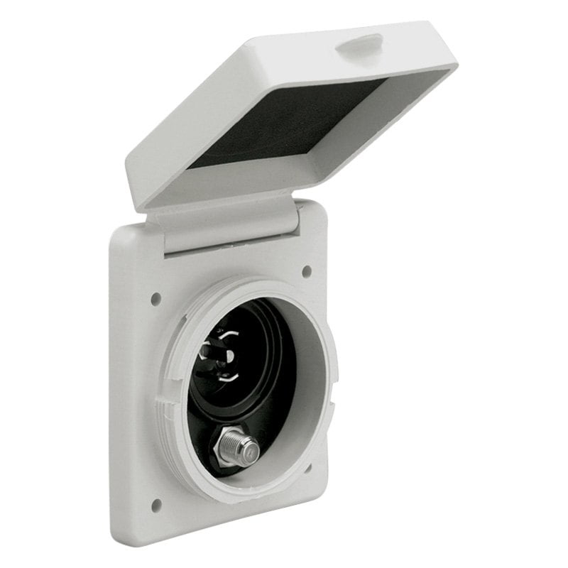 Marinco PH6574TV - Phone and Cable TV Inlet with Stainless Steel Trim ...